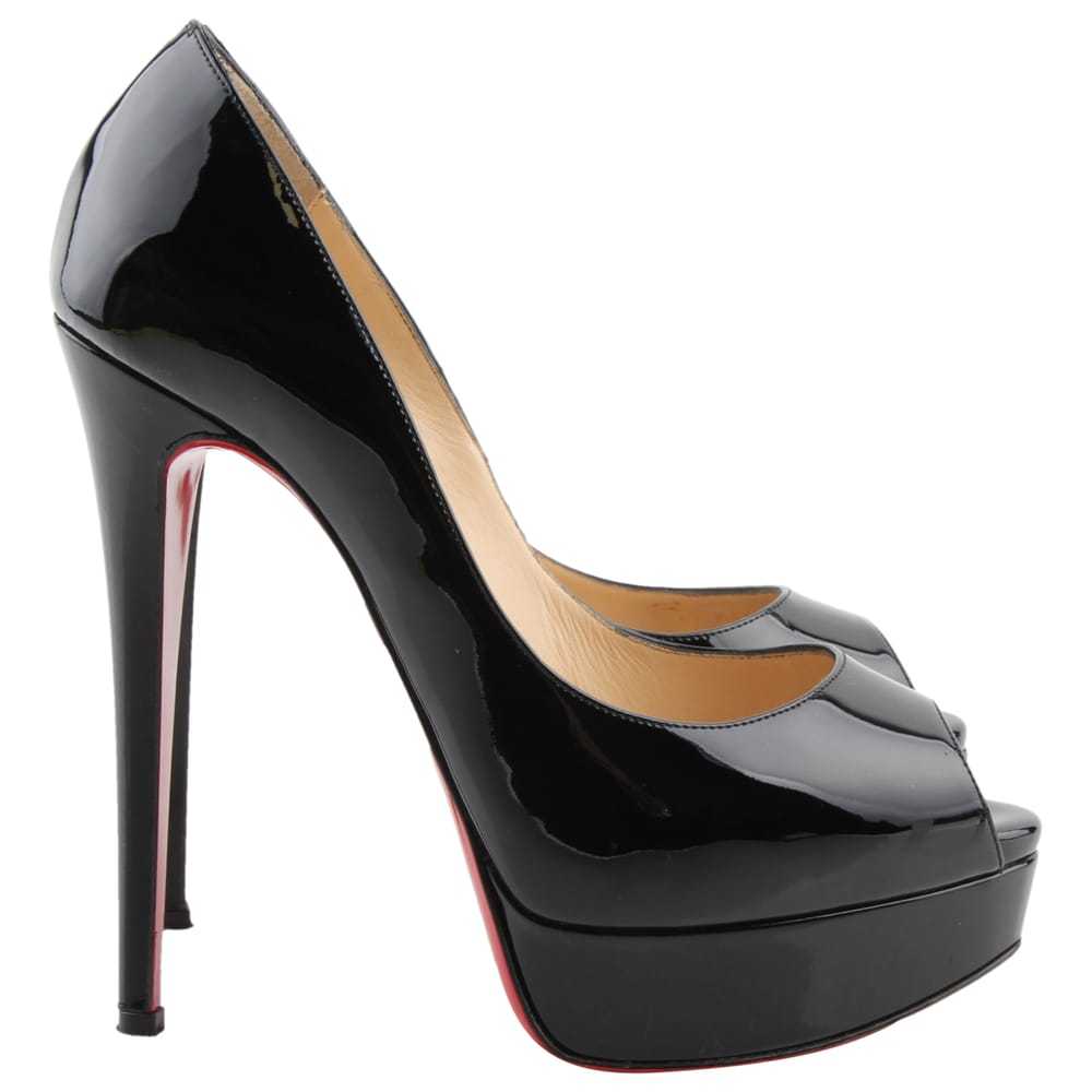Christian Louboutin Lady Peep patent leather heels - Gem